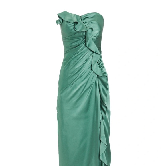 Jonathan Simkhai | Dresses | Jonathan Simkhai Strapless Green Satin ...